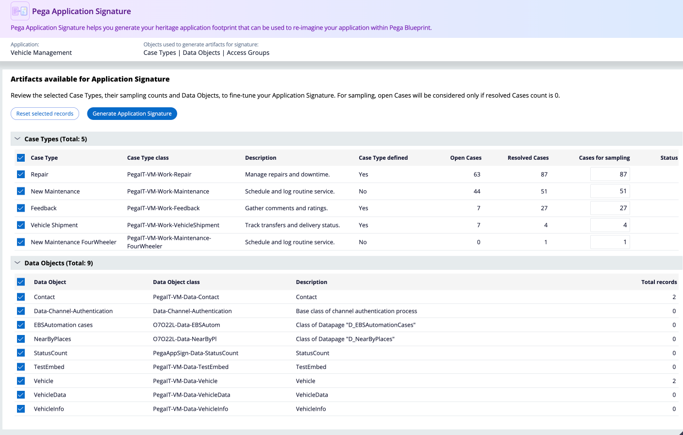 Pega Application Signature | Pega